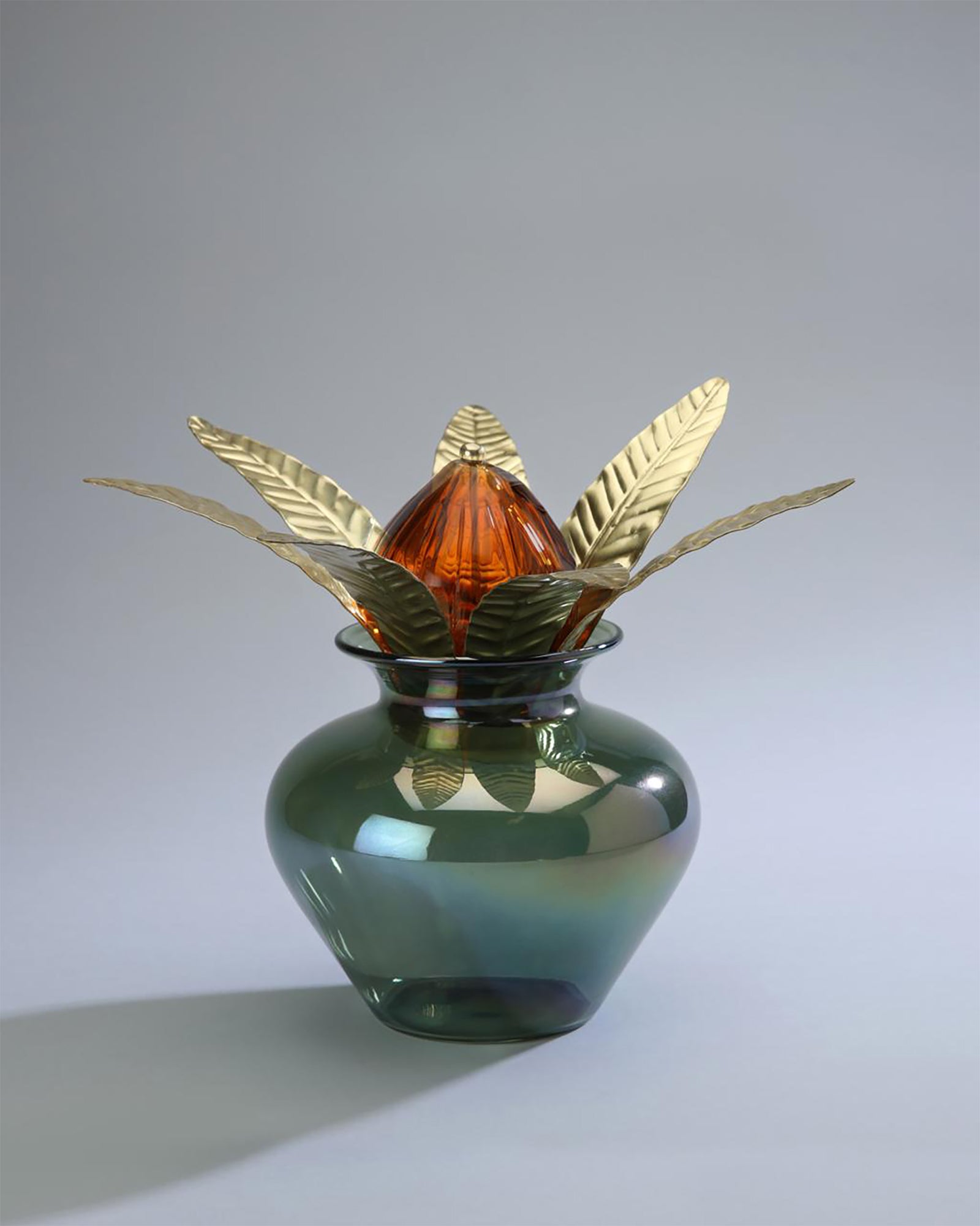 Collektklove - Kalash Sculpture, in Metal & Handblown Glass – collektklove
